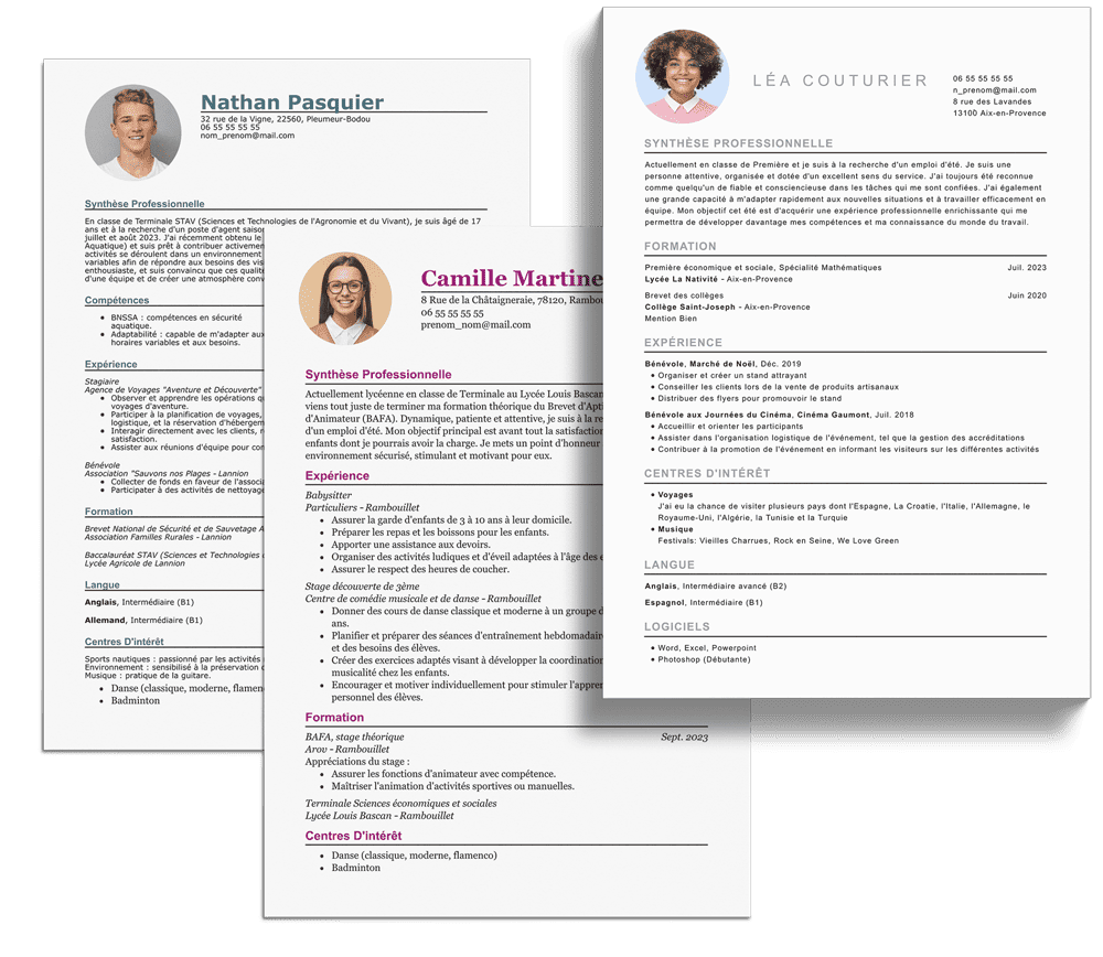 CV lycéen : conseils et exemple gratuit en 2025